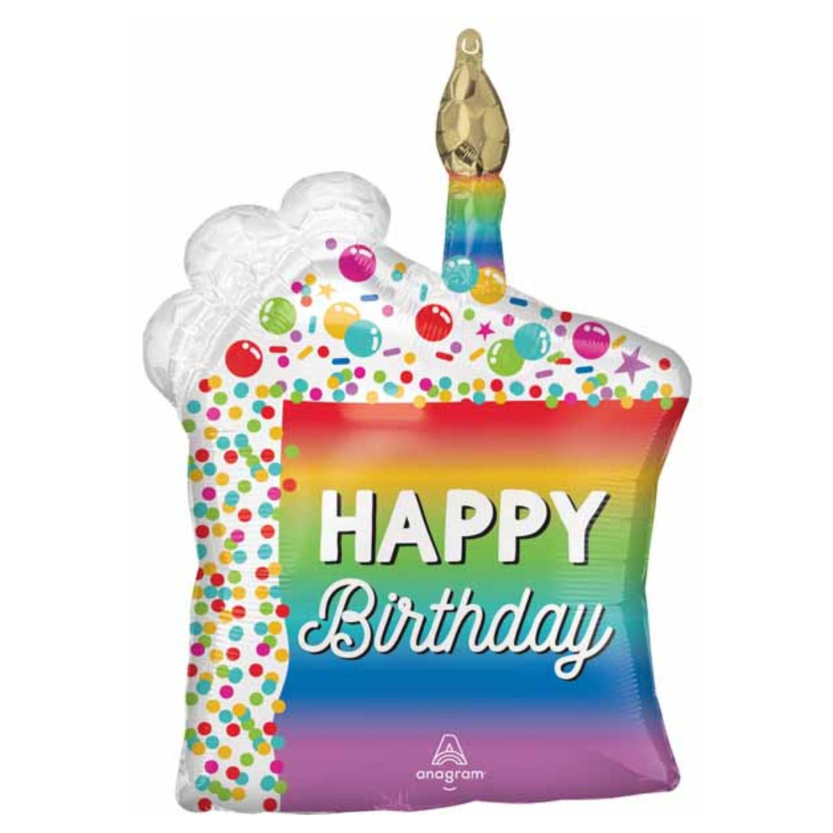 28" Rainbow Slice HBD Foil Balloon – Scooter Girl Toys