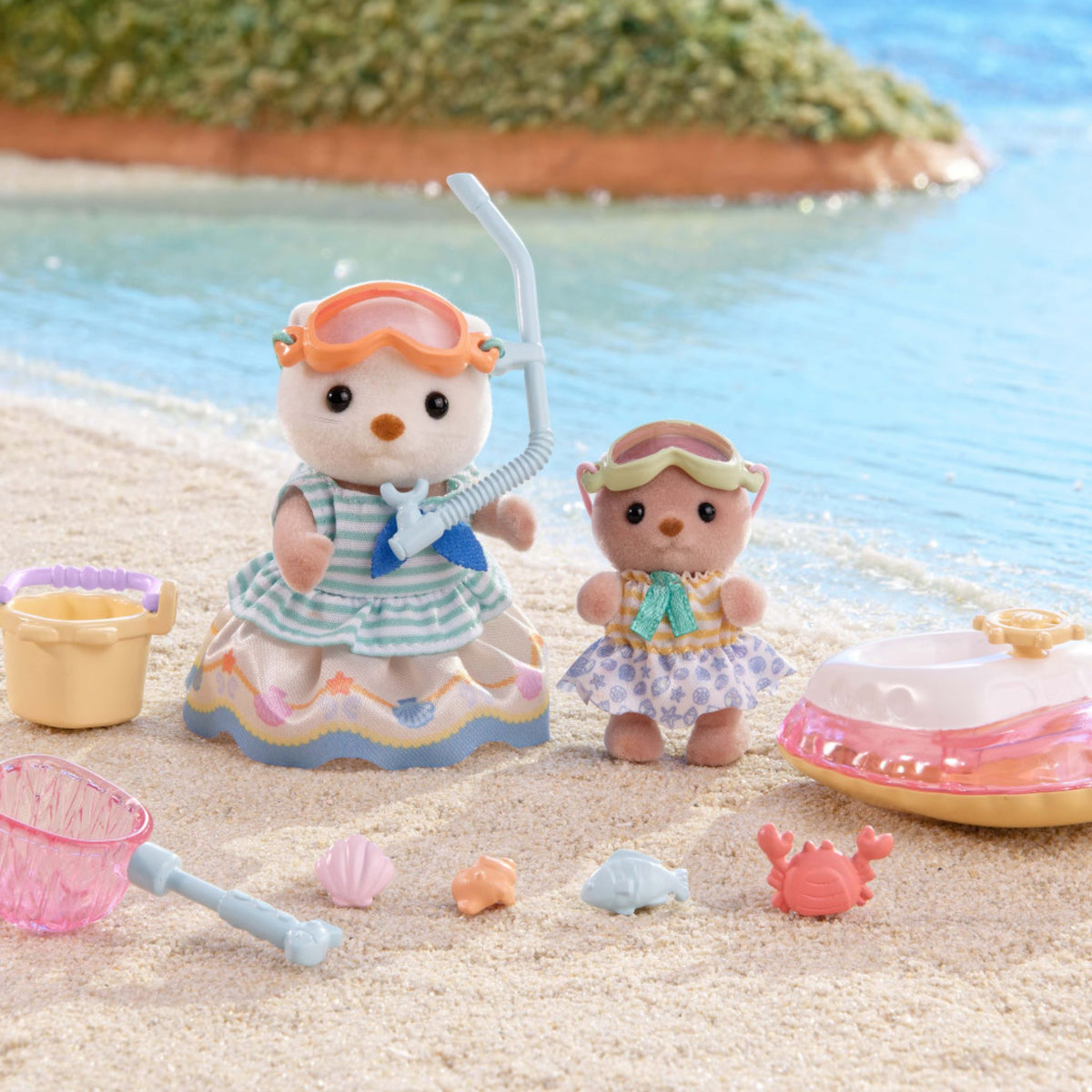 Calico Critters - Sea Otter Sisters Splashy Snorkel Set – Scooter Girl Toys