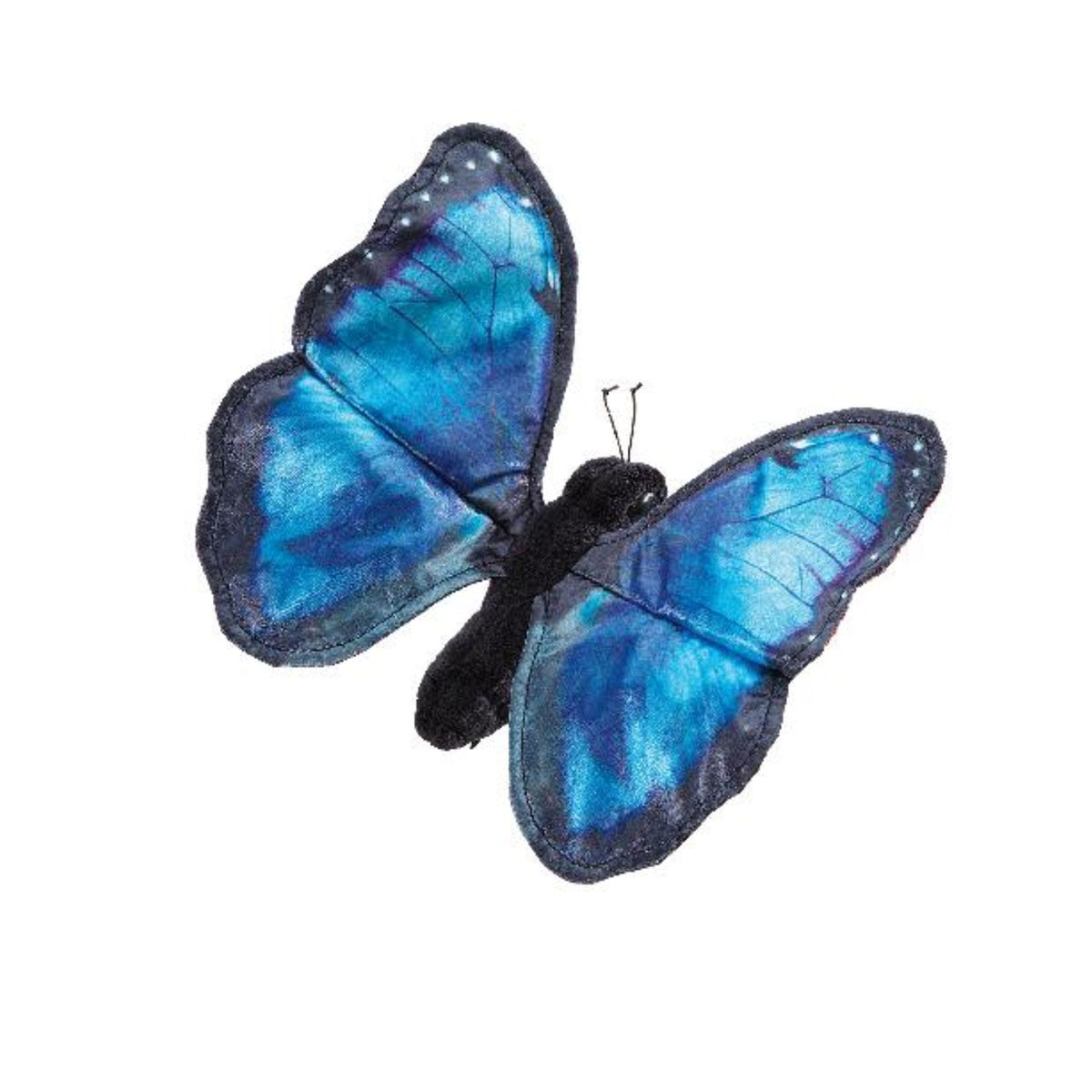 Folkmanis Finger Puppet - Blue Morpho Butterfly – Scooter Girl Toys