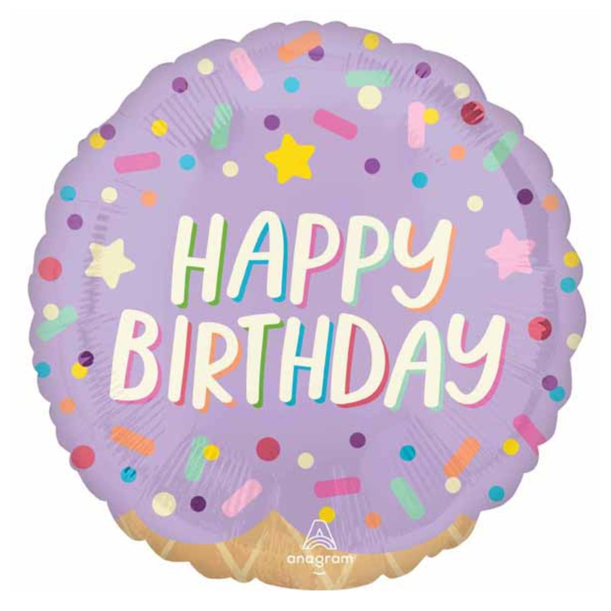 Ice Cream Party HBD 18" Round Foil Balloon – Scooter Girl Toys