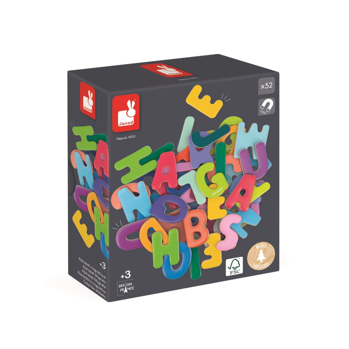 Janod Wooden Alphabet Magnets – Scooter Girl Toys
