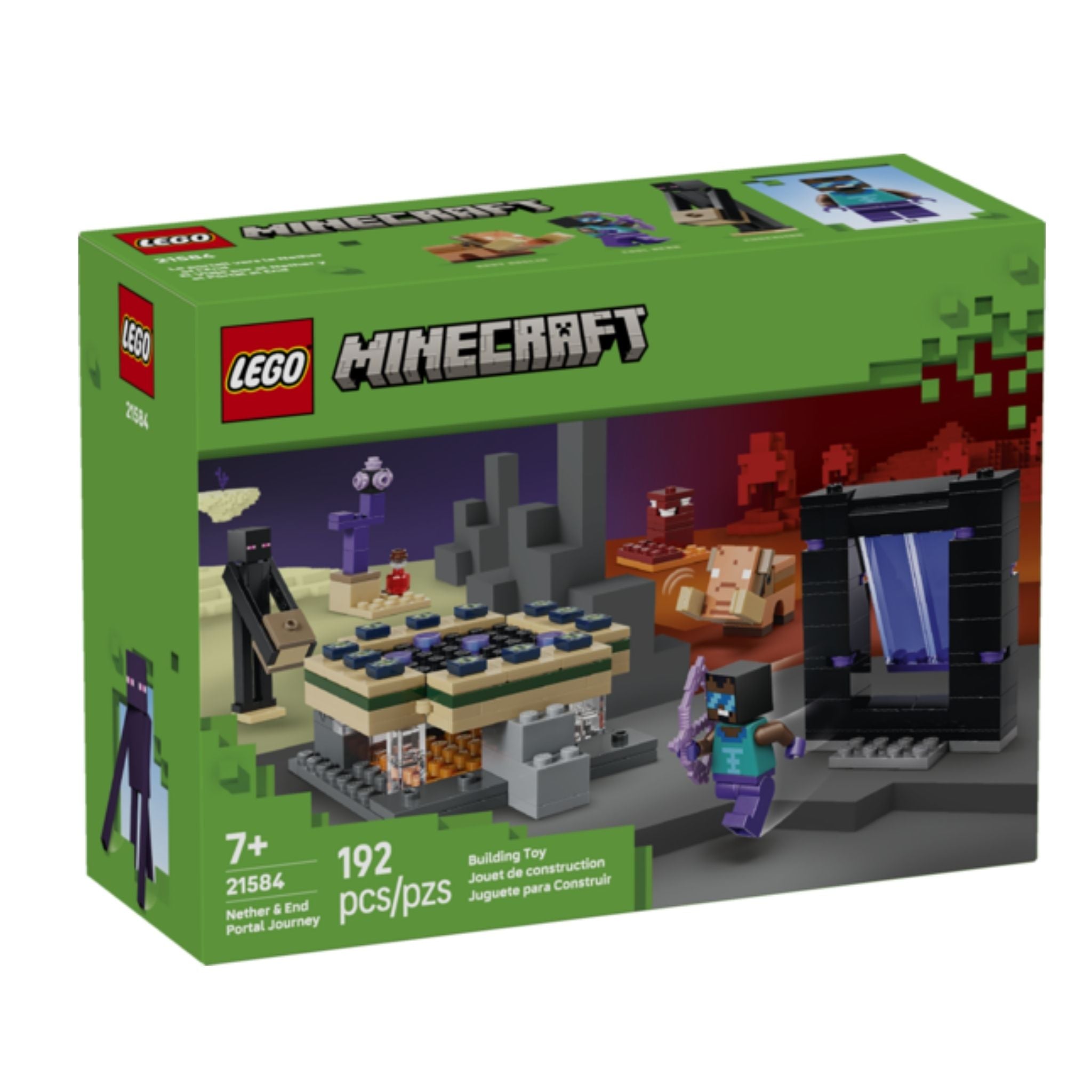 LEGO - Minecraft - Nether & End Portal Journey – Scooter Girl Toys
