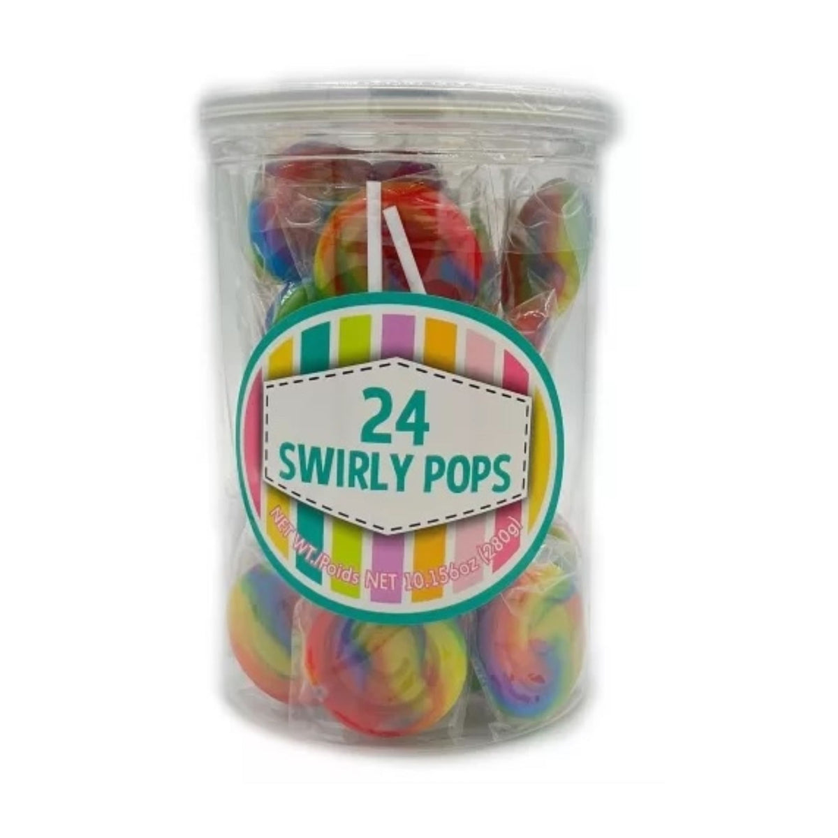 24 Candy Swirl Lollipops - Rainbow – Scooter Girl Toys