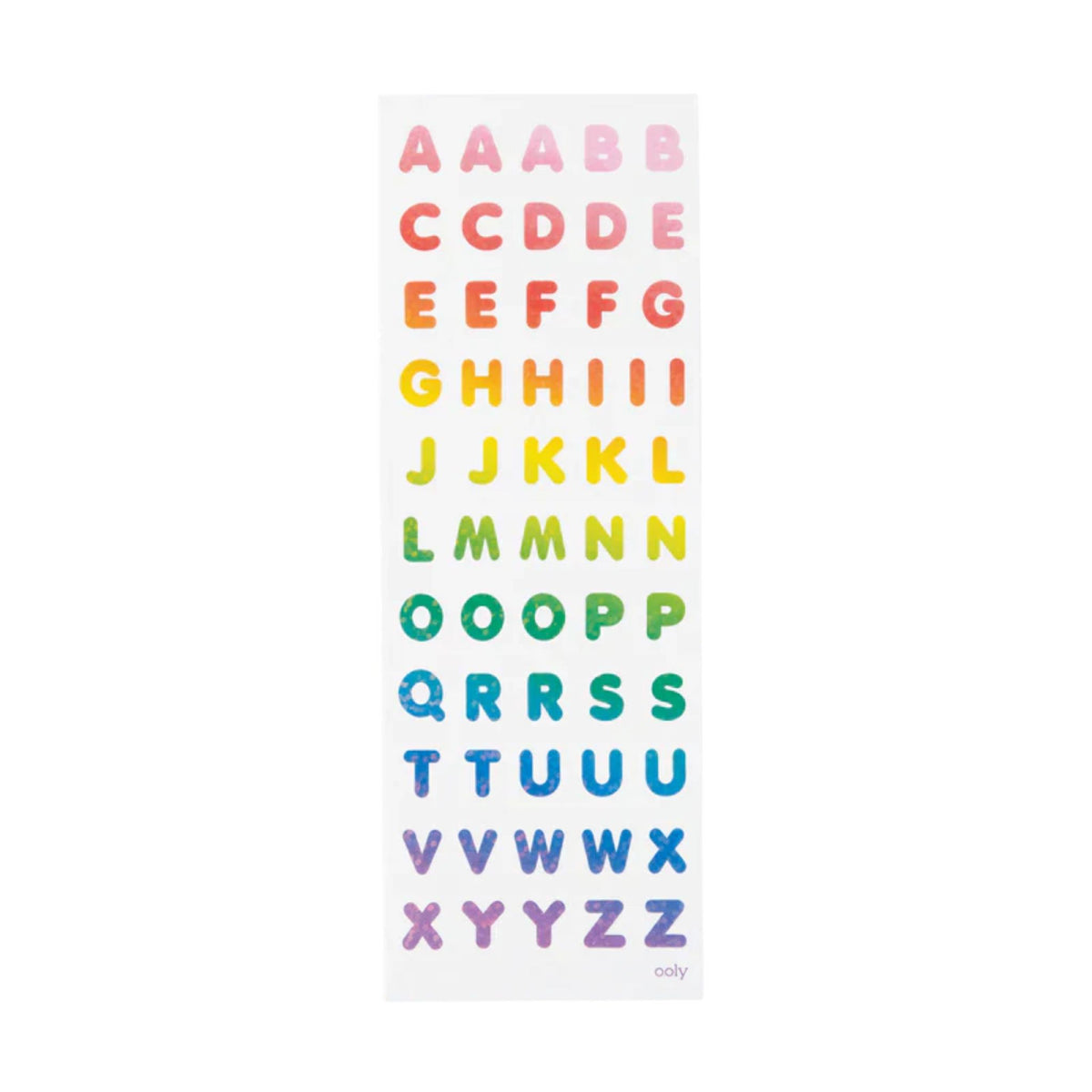 Stickiville Skinny Stickers - Rainbow Letters – Scooter Girl Toys